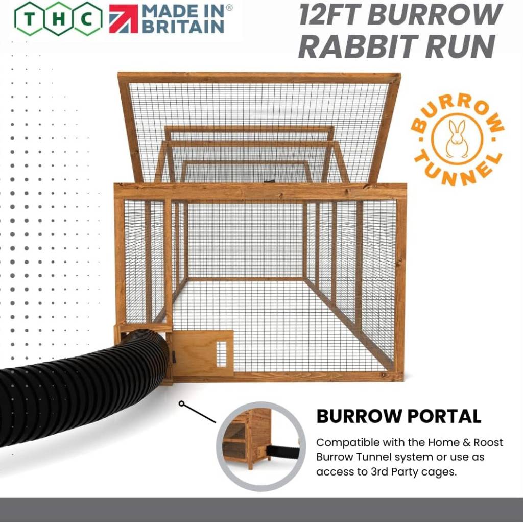 12ft Rabbit Run With Burrow Portal Expandable UK-Made Wonderland – The ...