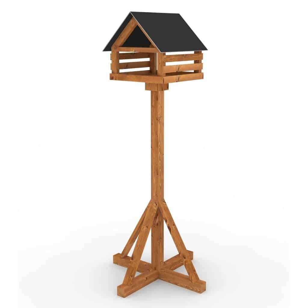 Calvine Modern Bird Table With Slate-Effect Roof – The Hutch Company
