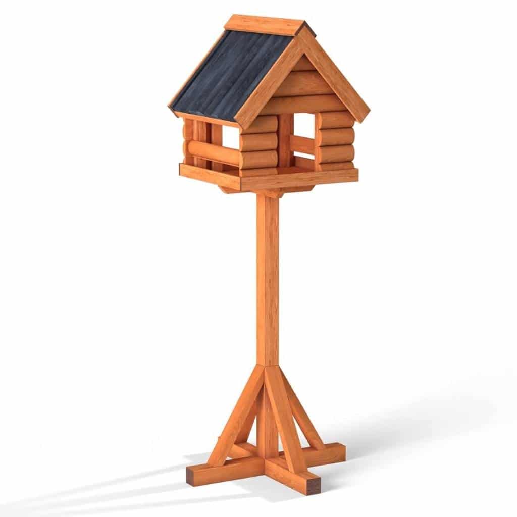 Fordwich Black Wild Garden Bird Table | Unique Log Lap Design | Delive ...