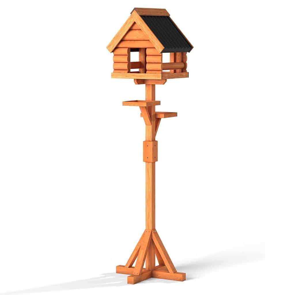 Fordwich Black XL Deluxe Bird Table | Unique Log Lap Design | Delivere ...