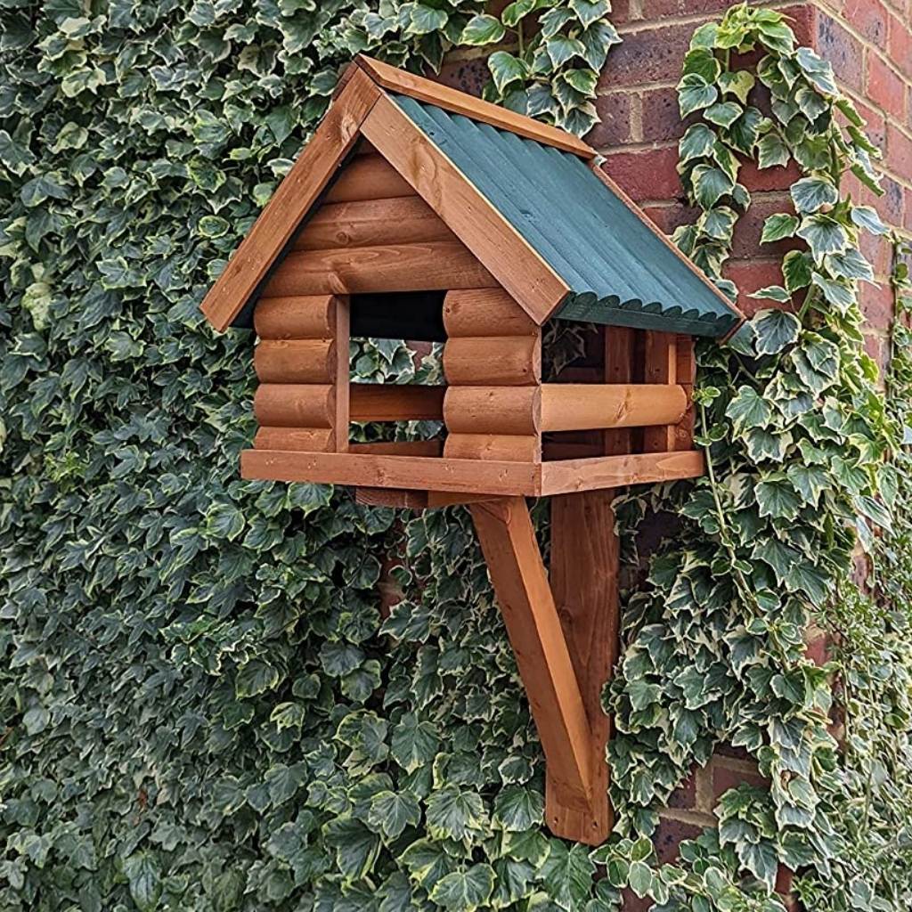 Fordwich Green Wall Mounted Bird Table | Log Lap Design | Delivered In ...